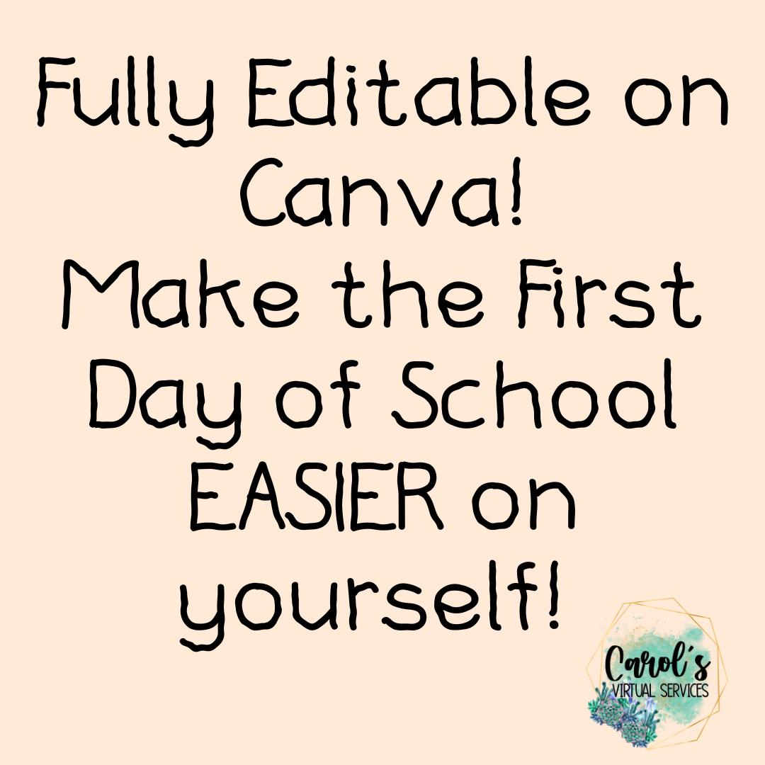 Editable Meet the Teacher Printable | Teacher Resources | Instant ...