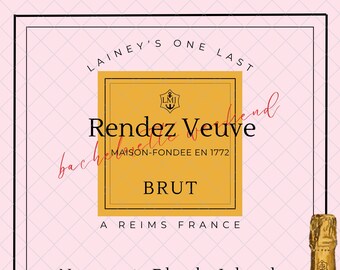 Veuve Before Vows Bachelorette Party Itinerary and Invitation Template ...