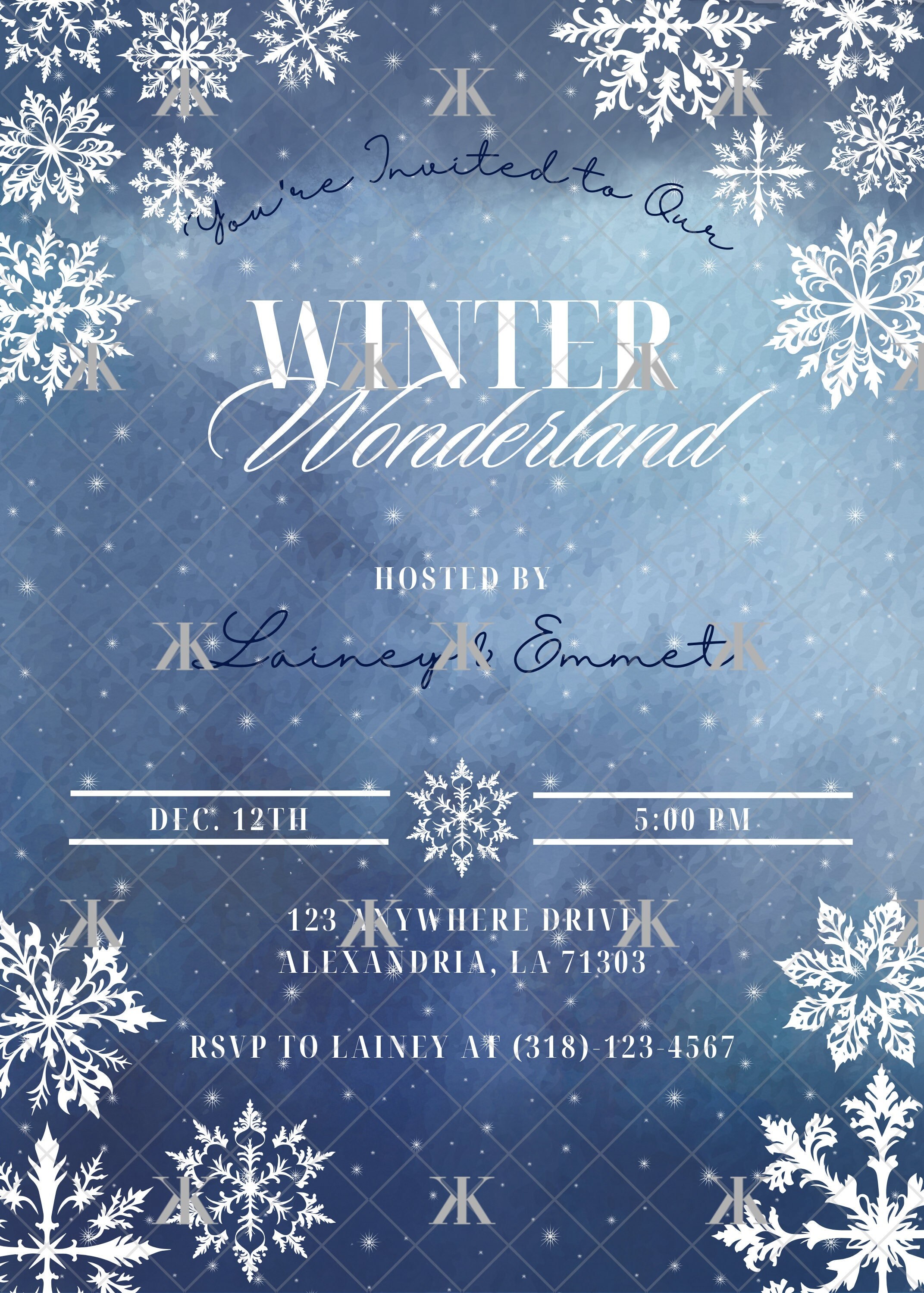 Winter Wonderland Christmas Party Invitation - Etsy