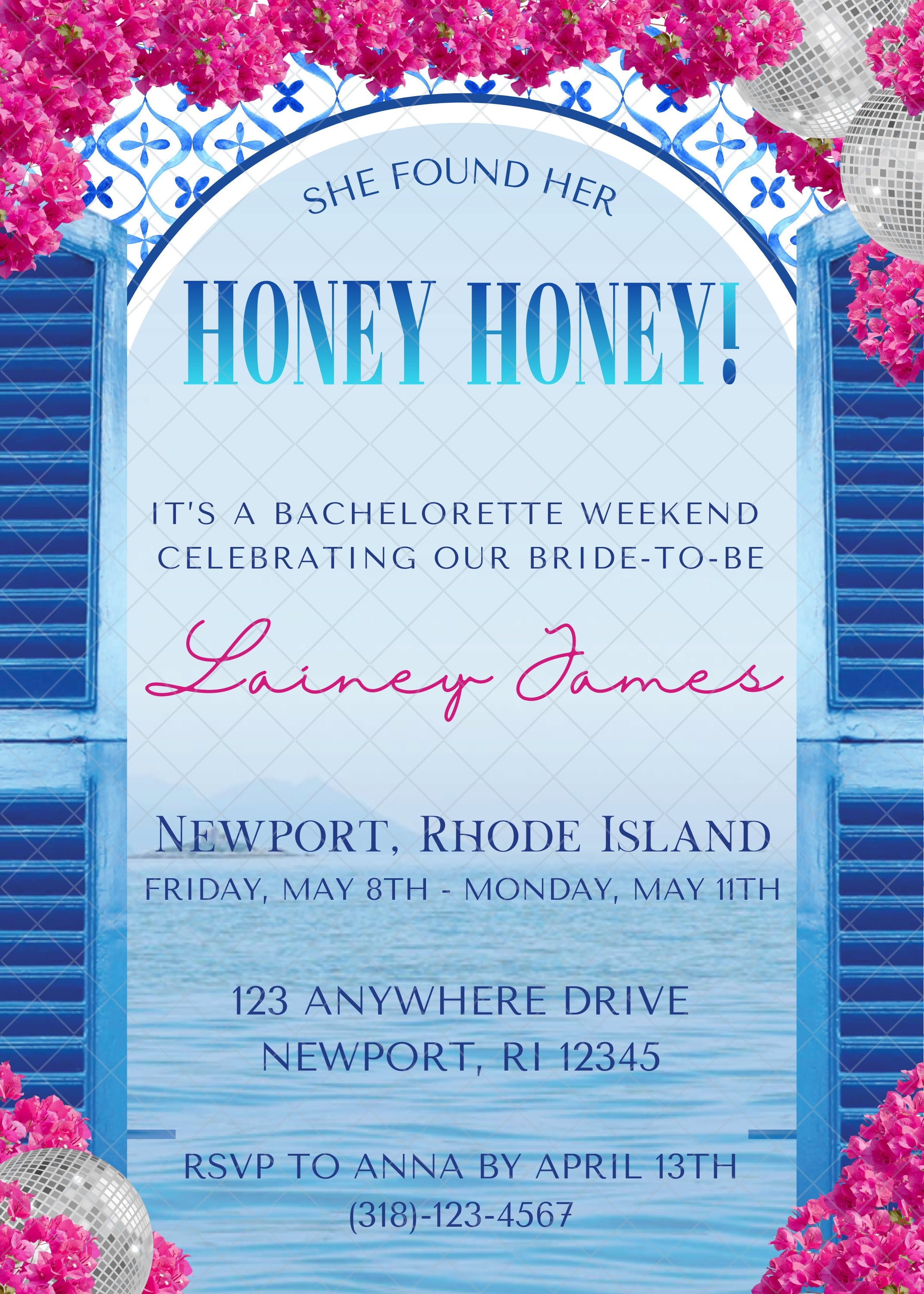 She Found Her Honey Honey Mamma Mia Bachelorette Party Invitation - Etsy