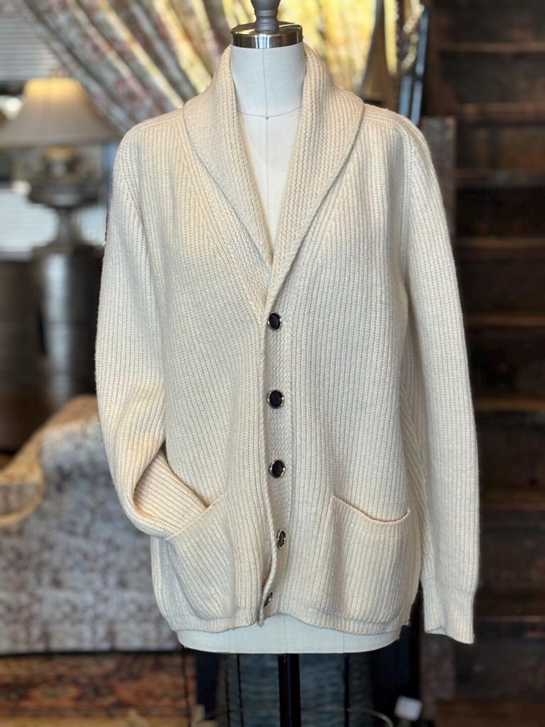 Vintage 1970s 100% Wool Shaker Knit Cardigan From Famous Barr - Etsy