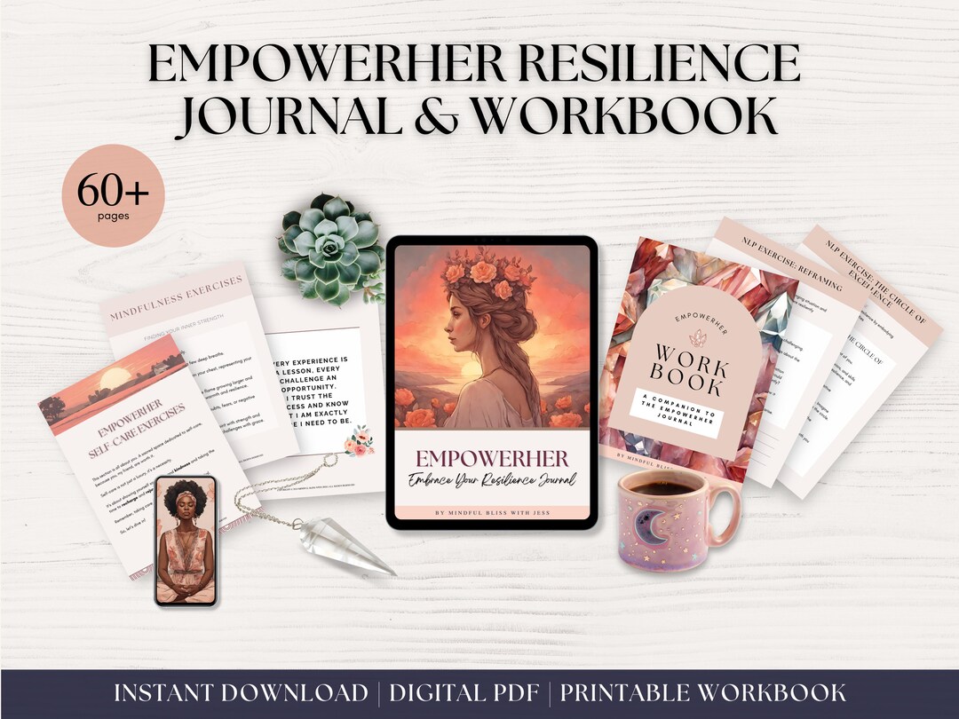 Empowerher Resilience Workbook & Journal Bundle, Self Transformation ...
