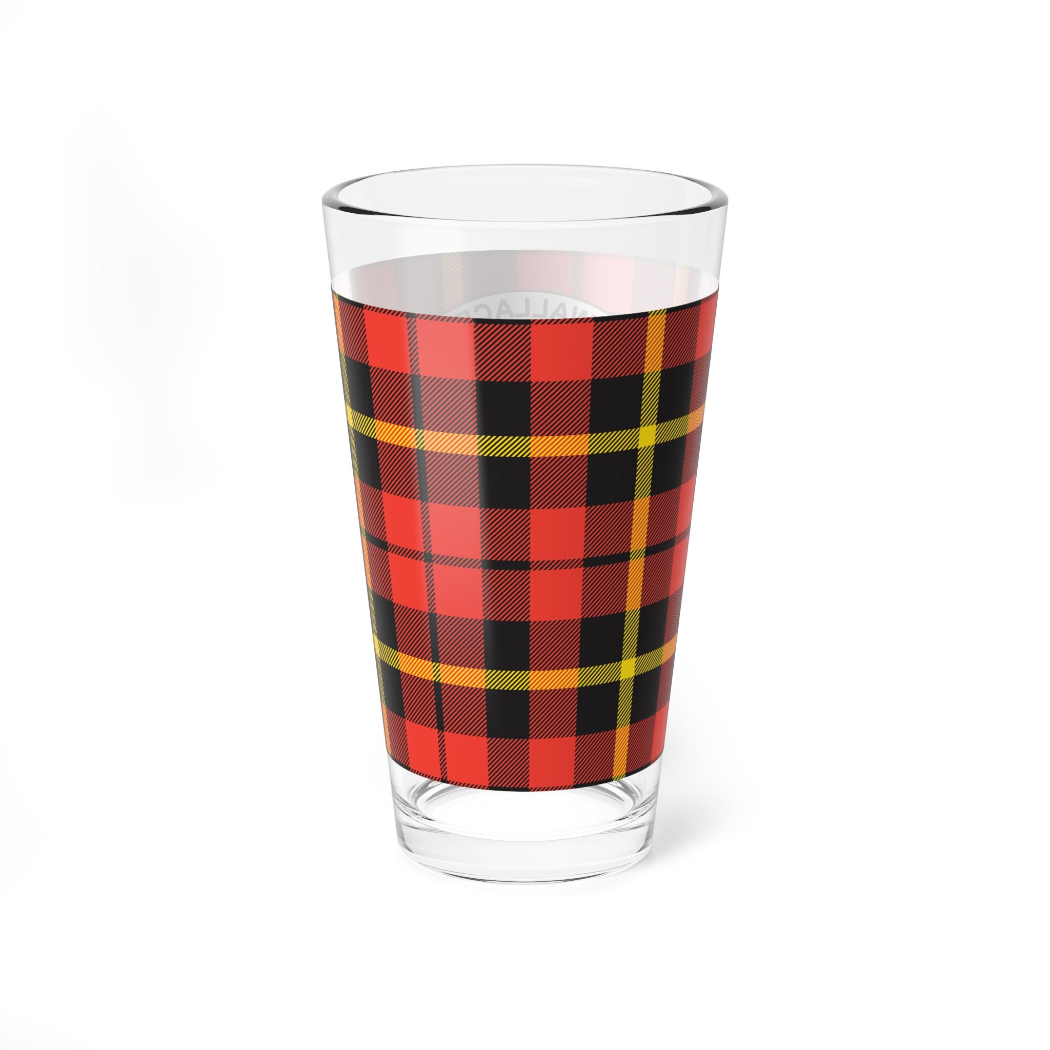 Clan Wallace Mixing/pint Glass, 16oz, Scottish Scotland Tartan Crest ...