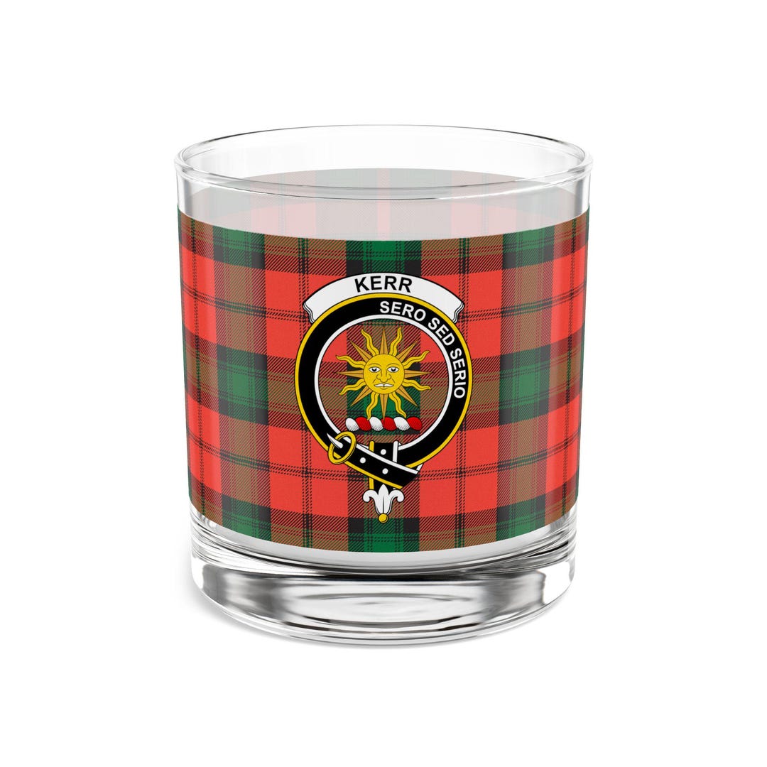 Clan Kerr Rocks Glass, 10oz, Gin Whiskey Vodka Tequila Scottish ...