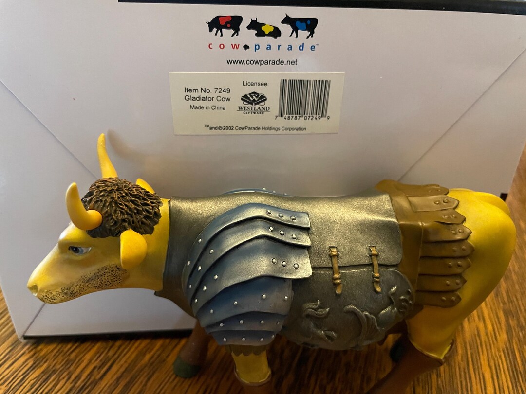 GLADIATOR COW #7249 Cow Parade Collectible Figure, 6-1/2" X 4-1/2" - Etsy