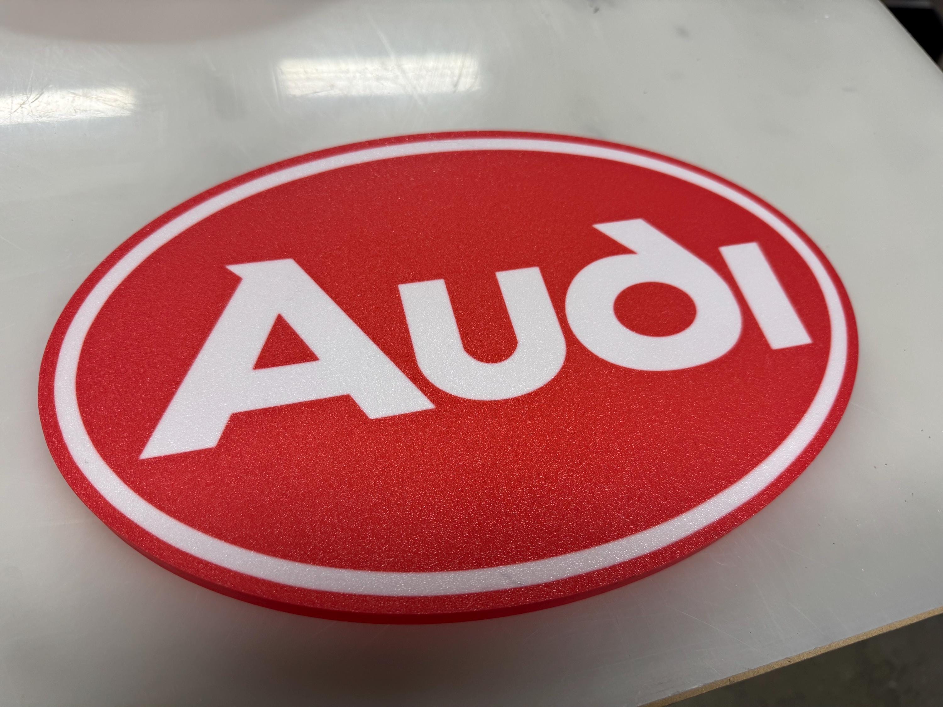 Vintage Audi Logo 3d-printed Sign – Classic Red & White Design - Etsy