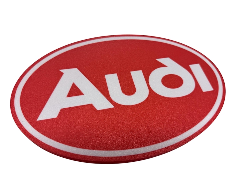 Vintage Audi Logo 3d-printed Sign – Classic Red & White Design - Etsy