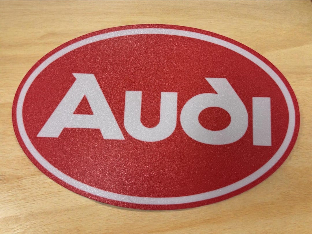 Vintage Audi Logo 3d-printed Sign – Classic Red & White Design - Etsy
