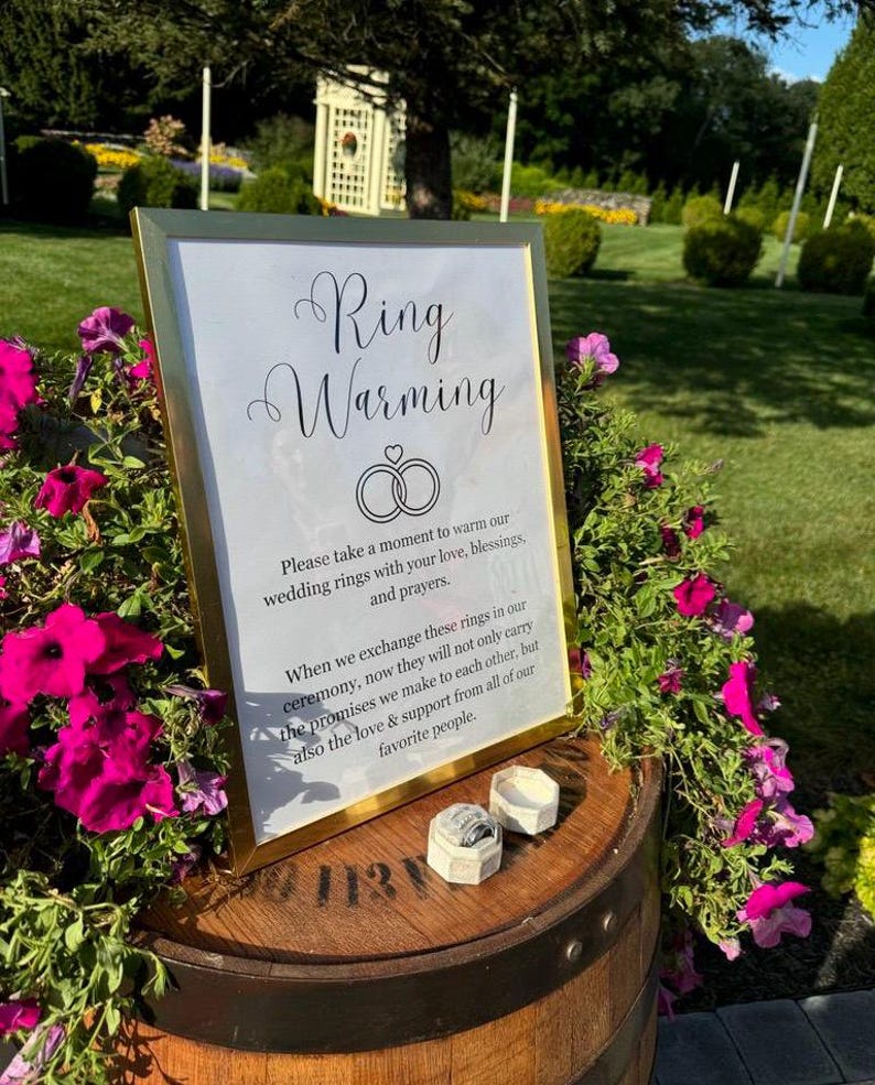 Ring Warming Ceremony Sign (customizable) - Etsy
