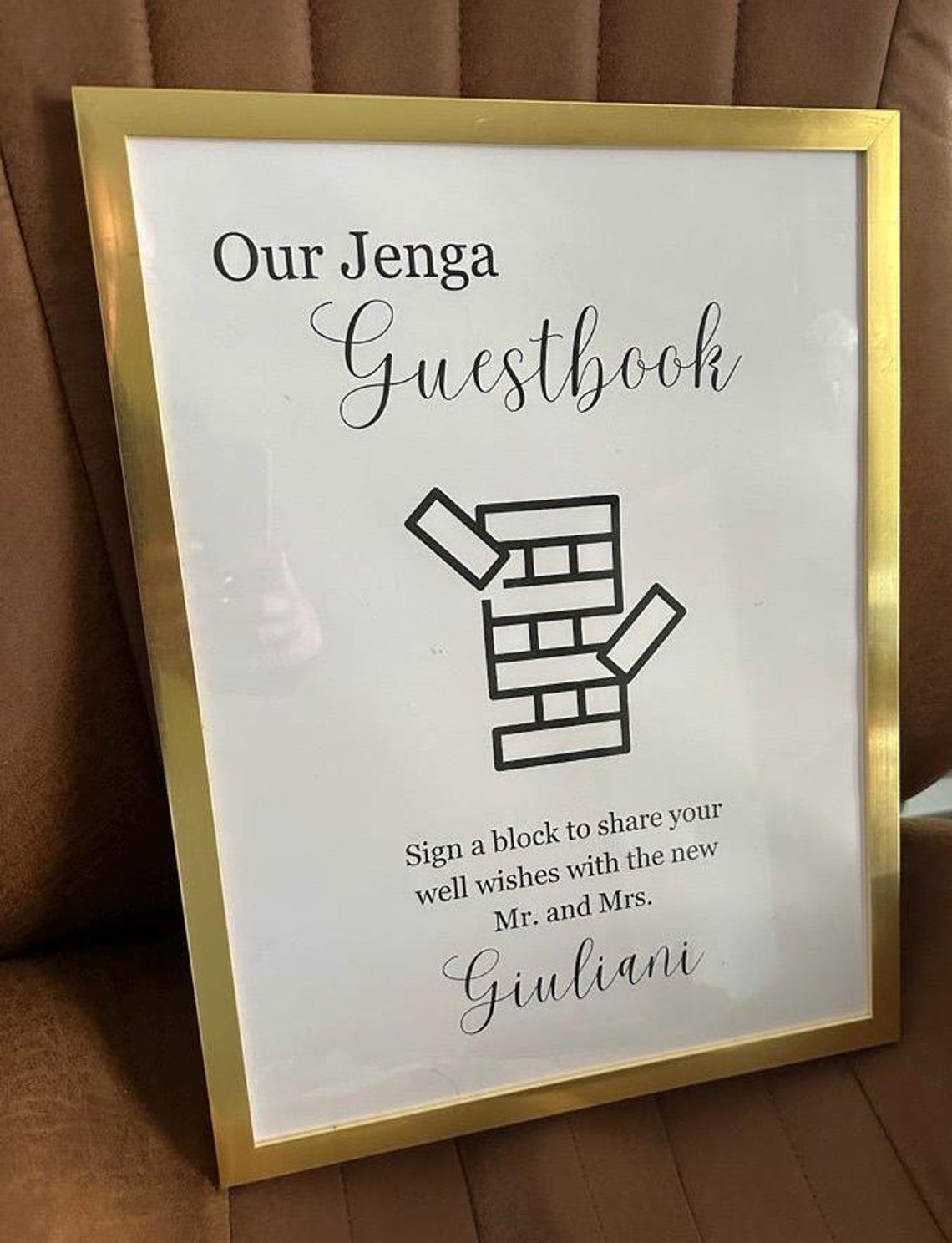 Jenga Guestbook Sign (customizable), Unique Wedding Guestbook - Etsy