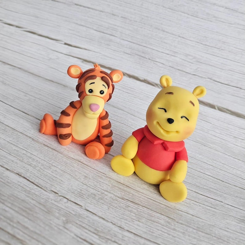 Winnie the Pooh & Tigger Fondant Cake Toppers: 100% Edible - Etsy UK