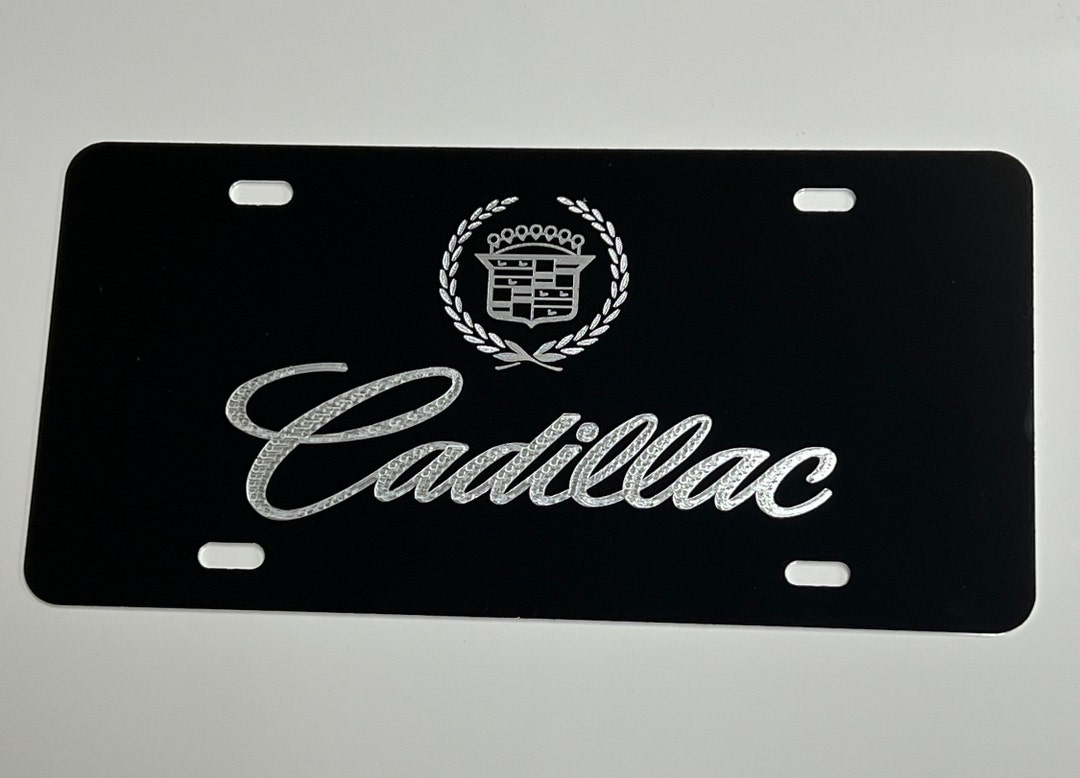 Cadillac Engraved Car Tag Thick Aluminum Metal Machined License Plate ...