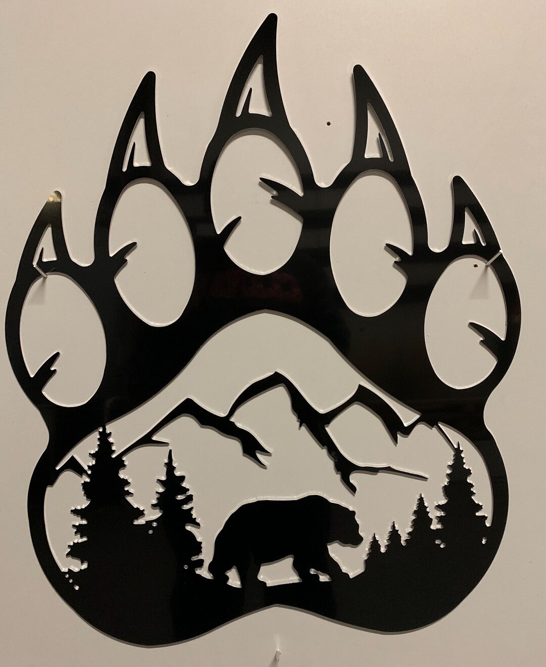 Bear Paw Claw Metal Sign Thick Aluminum Art CNC 12 or 22 Mountains ...