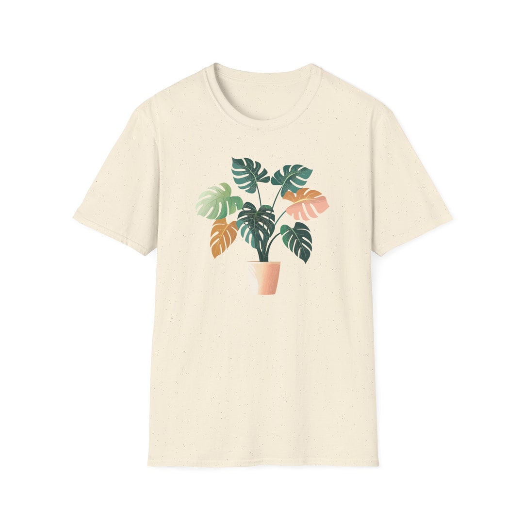 Monstera Plant T-shirt, Monstera Leaf, Plant Lover, Botanical T-shirt ...