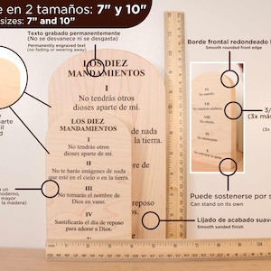 Spanish Ten Commandments Wooden Tablets Set | Juego De Tablas De Madera ...