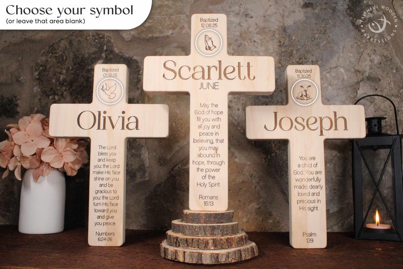 Personalized Baptism Cross Engraved Name Cross for Boy or Girl Custom ...