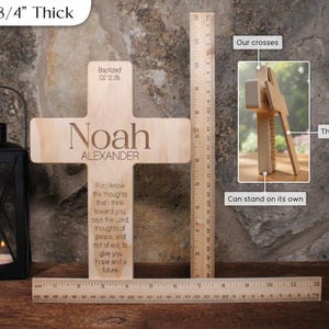 Personalized Baptism Cross Engraved Name Cross for Boy or Girl Custom ...