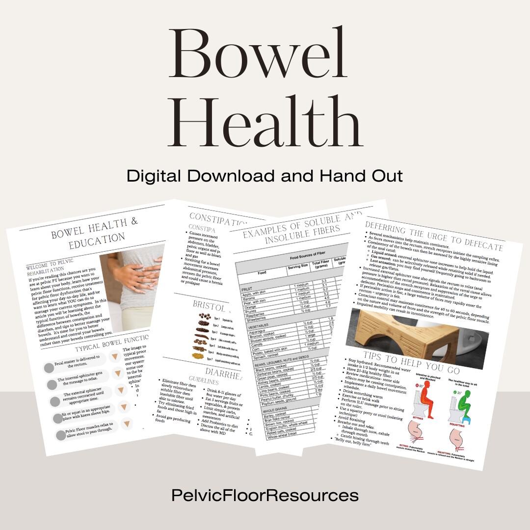 Pelvic Floor Therapy Bowel Education Bowel Health Handout - Etsy