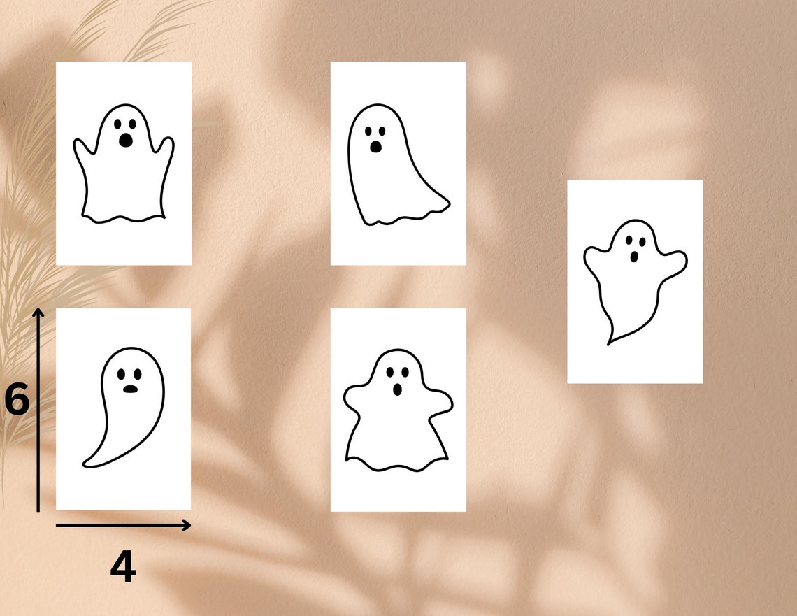 Printable Halloween Ghost Bundle Cards - Etsy