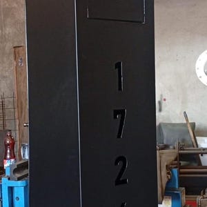 Modern Mailbox With LED Light & Custom Address Numbers – Handcrafted ...