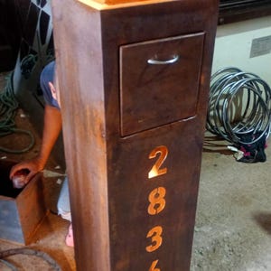 Modern Mailbox With LED Light & Custom Address Numbers – Handcrafted ...