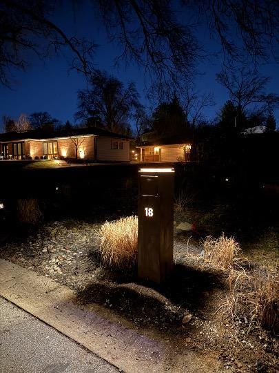 Modern Mailbox With LED Light & Custom Address Numbers – Handcrafted ...