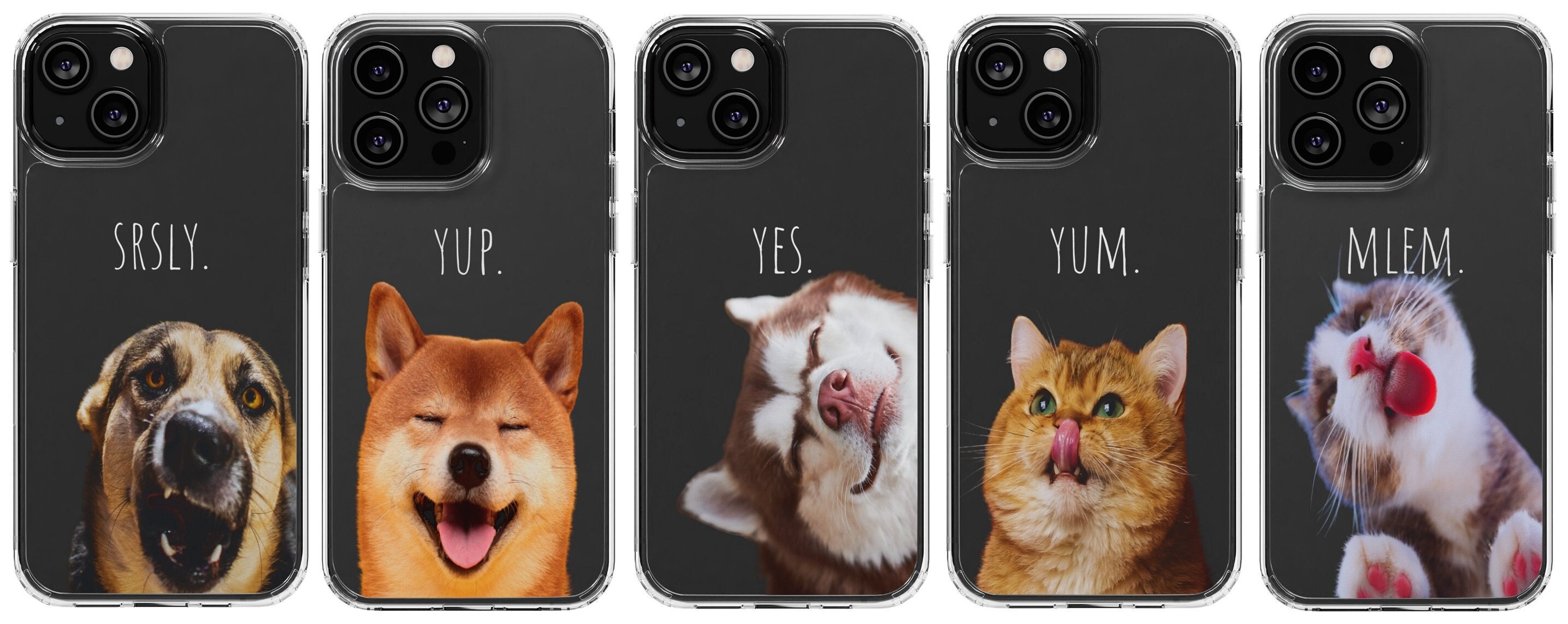 Funny Meme Animals Clear Phone Case iPhone Cover iPhone 11, 12, 13, 14 ...