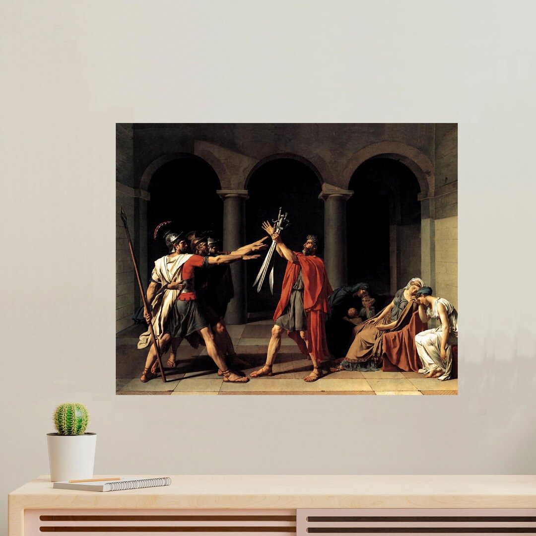 Oath of the Horatii by Jacques Louis David Created in 1784 Depicting a ...