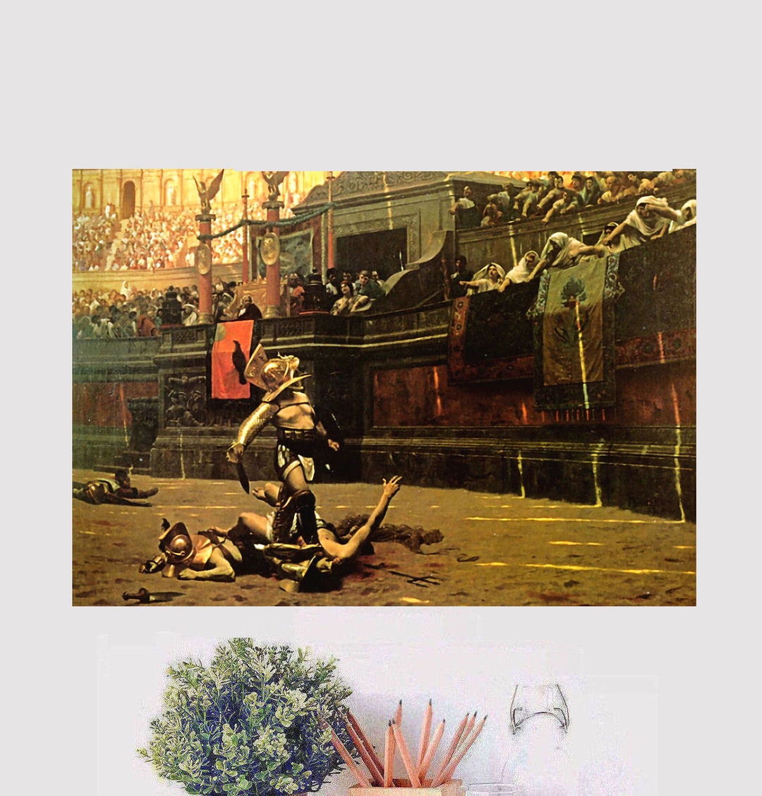 Pollice Verso by Jean Leon Gerome of 1872 Depicting the Roman Arena in ...