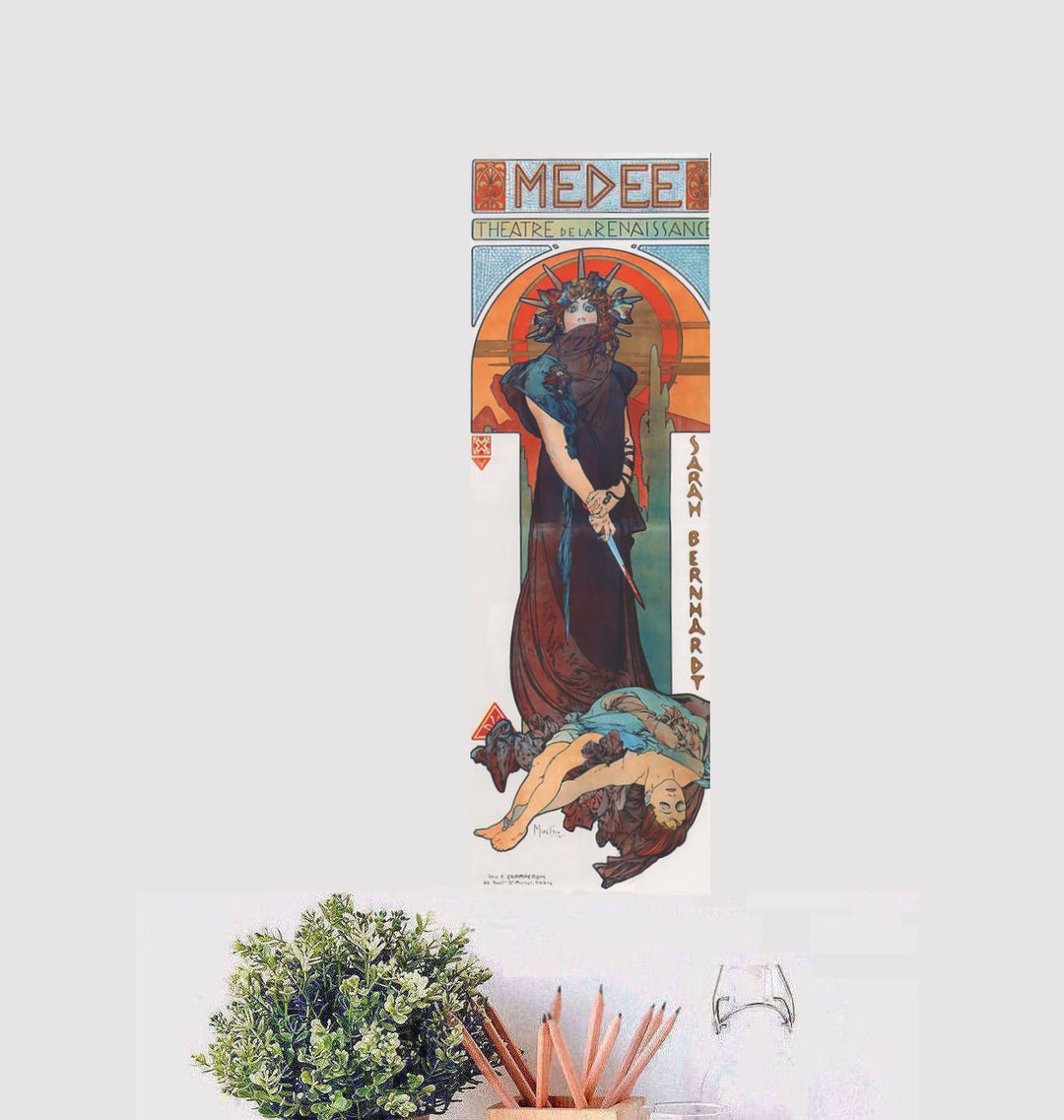 Medea by Alphonse Mucha Created in 1898, an Oil on Canvas Prototype of ...