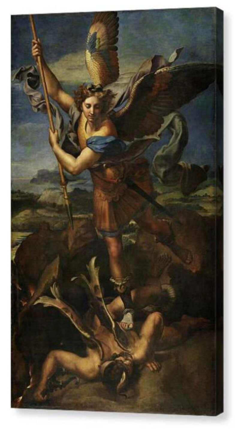 Archangel Michael Defeats Satan by Raphael Created in 1518, a Depiction ...