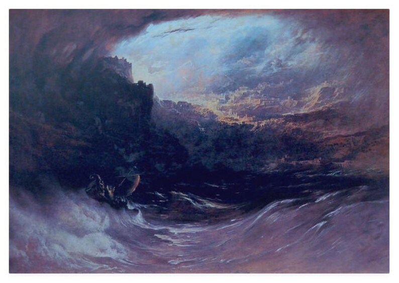 Christ Stilleth the Tempest Print, John Martin Biblical Scene - Etsy