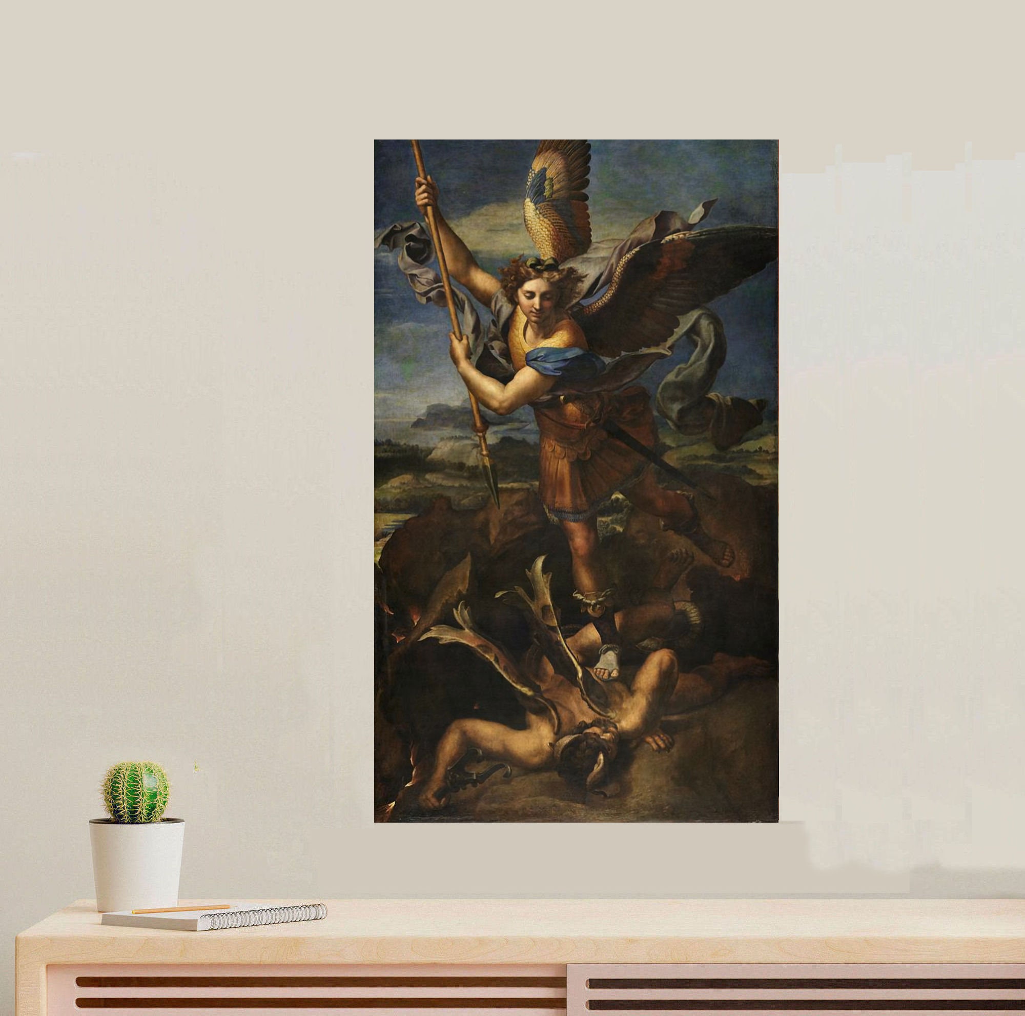 Archangel Michael Defeats Satan by Raphael Created in 1518, a Depiction ...