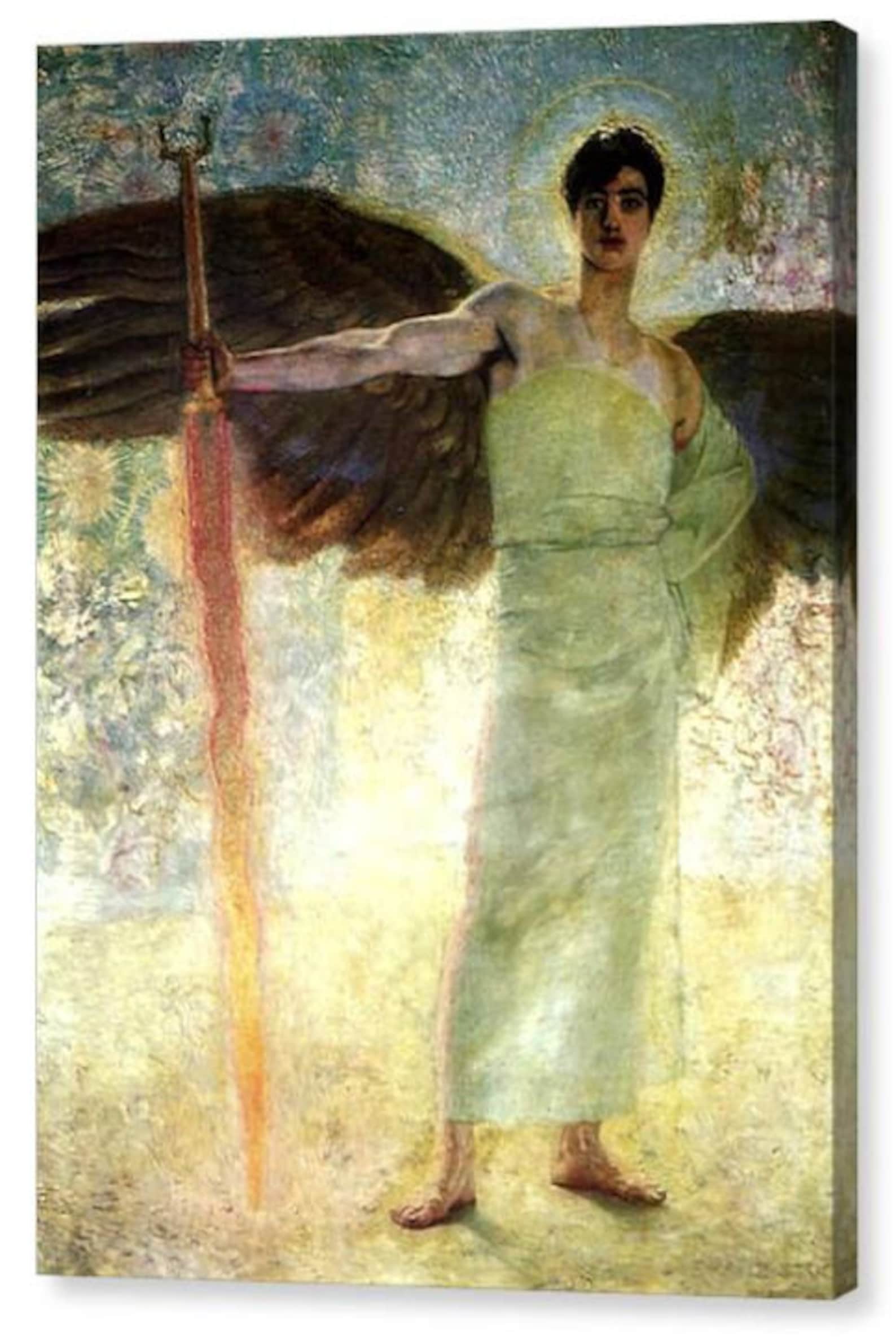 The Guardian of Paradise, or the Flaming Sword, by Franz Von Stuck ...