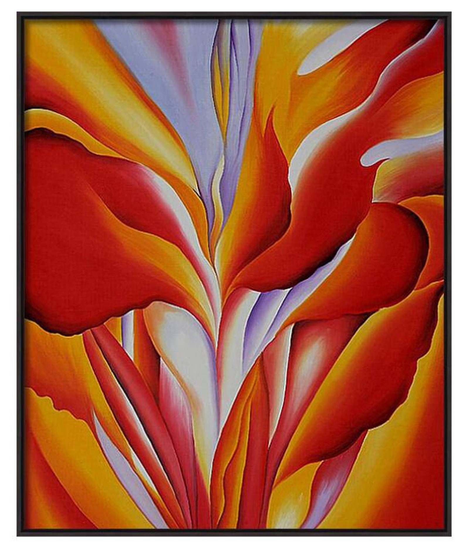 Red Canna by Georgia O'keefe of 1924, a Modernist Painting of an ...