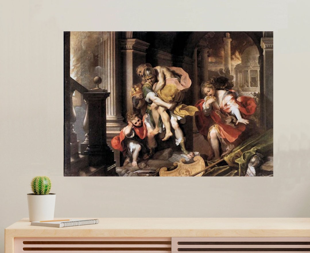 Flight of Aeneas From Troy by Frederico Barocci Created in 1598, a ...