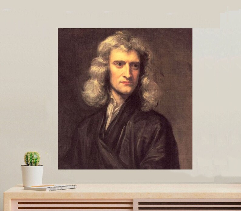 Sir Isaac Newton by Godfrey Kneller Created in 1689 - Etsy