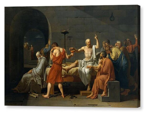 The Death of Socrates by Jacques Louis David Created in 1789, a Neo ...