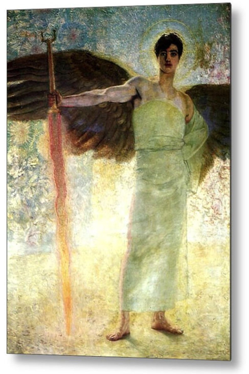 The Guardian of Paradise, or the Flaming Sword, by Franz Von Stuck ...