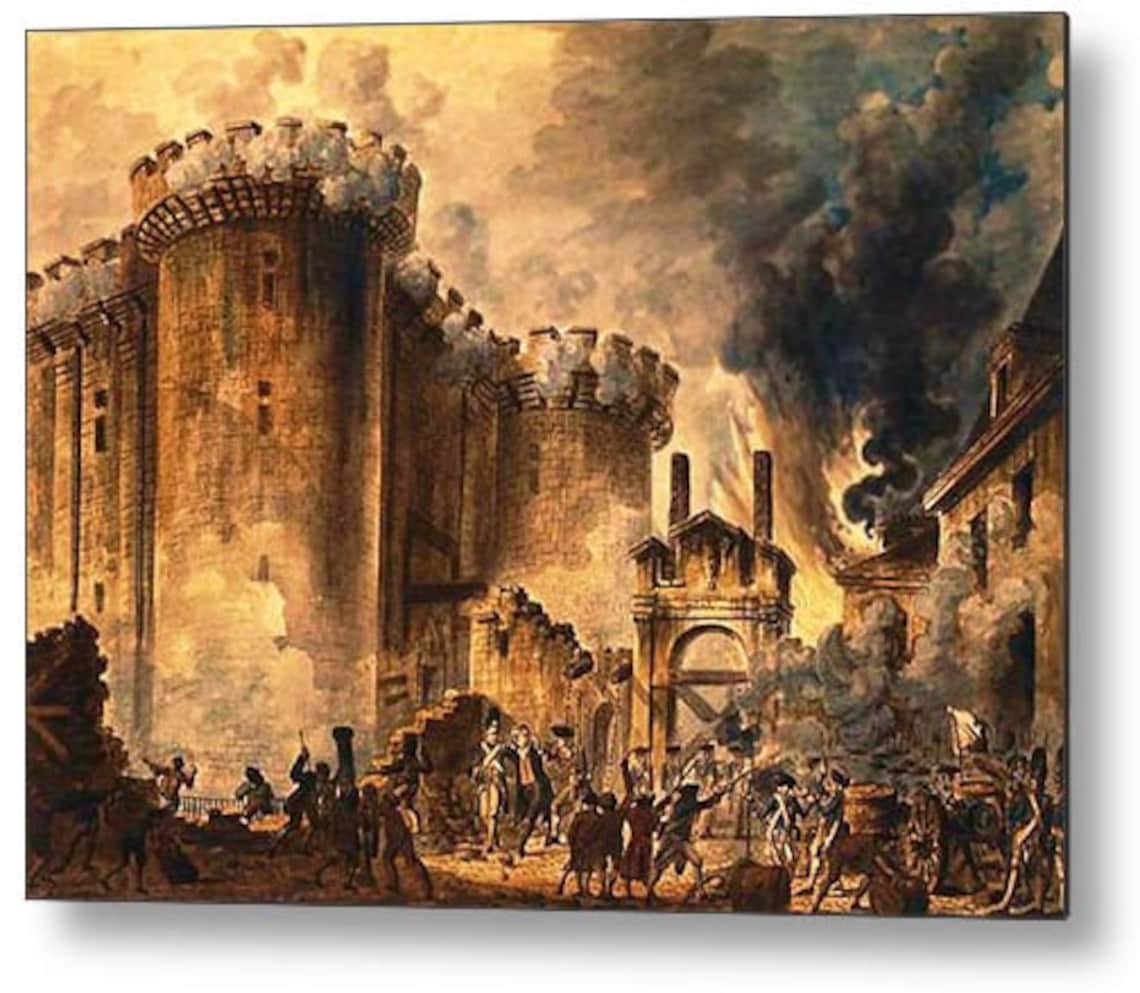 Storming of the Bastille Print, French Revolution Art, Jean Pierre ...