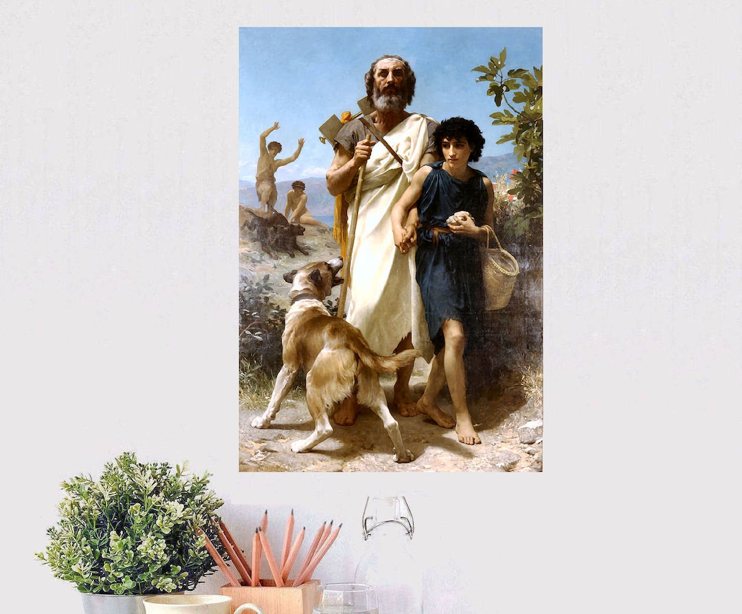 Homer and His Guide by William Adolphe Bouguereau Created in 1874 ...