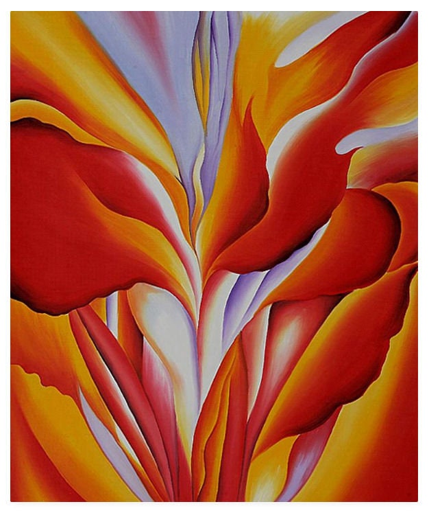 Red Canna by Georgia O'keefe of 1924, a Modernist Painting of an ...