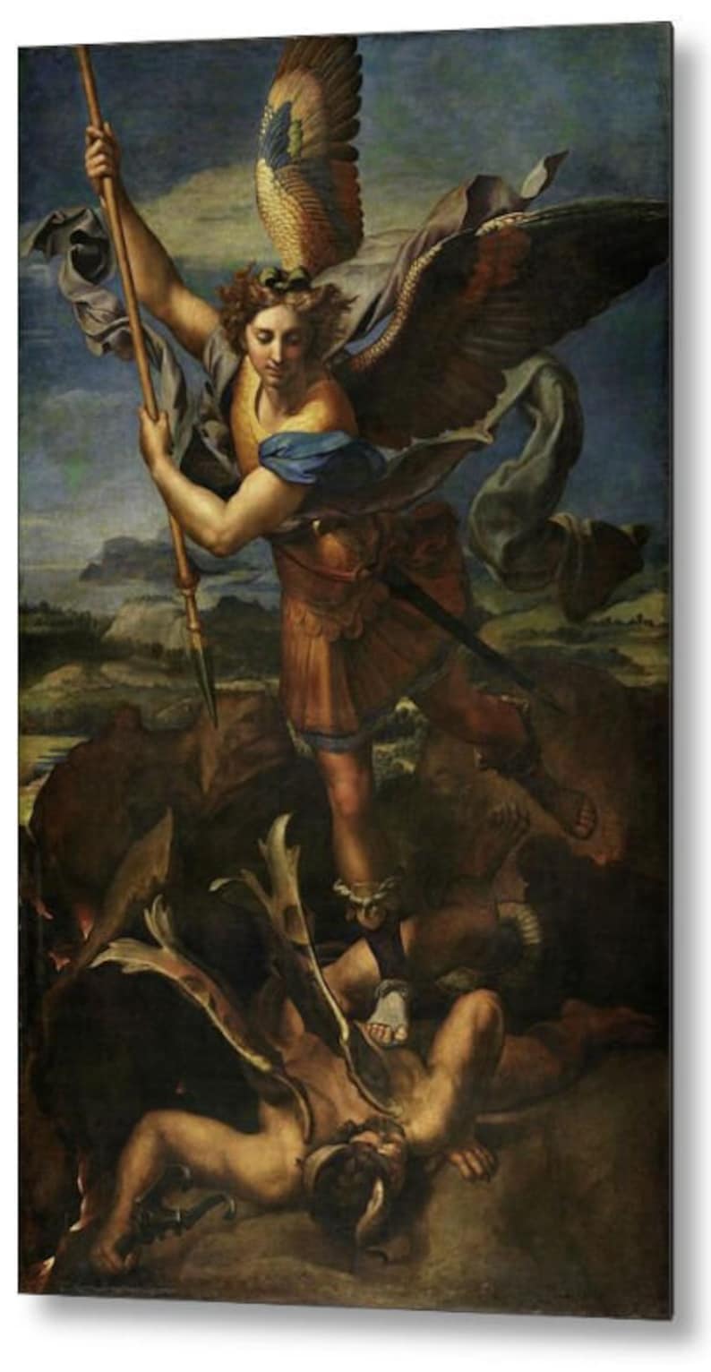 Archangel Michael Defeats Satan by Raphael Created in 1518, a Depiction ...