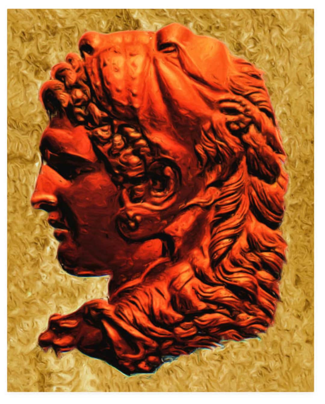 Profile of Alexander the Great by Troy Caperton Created in 2013 - Etsy