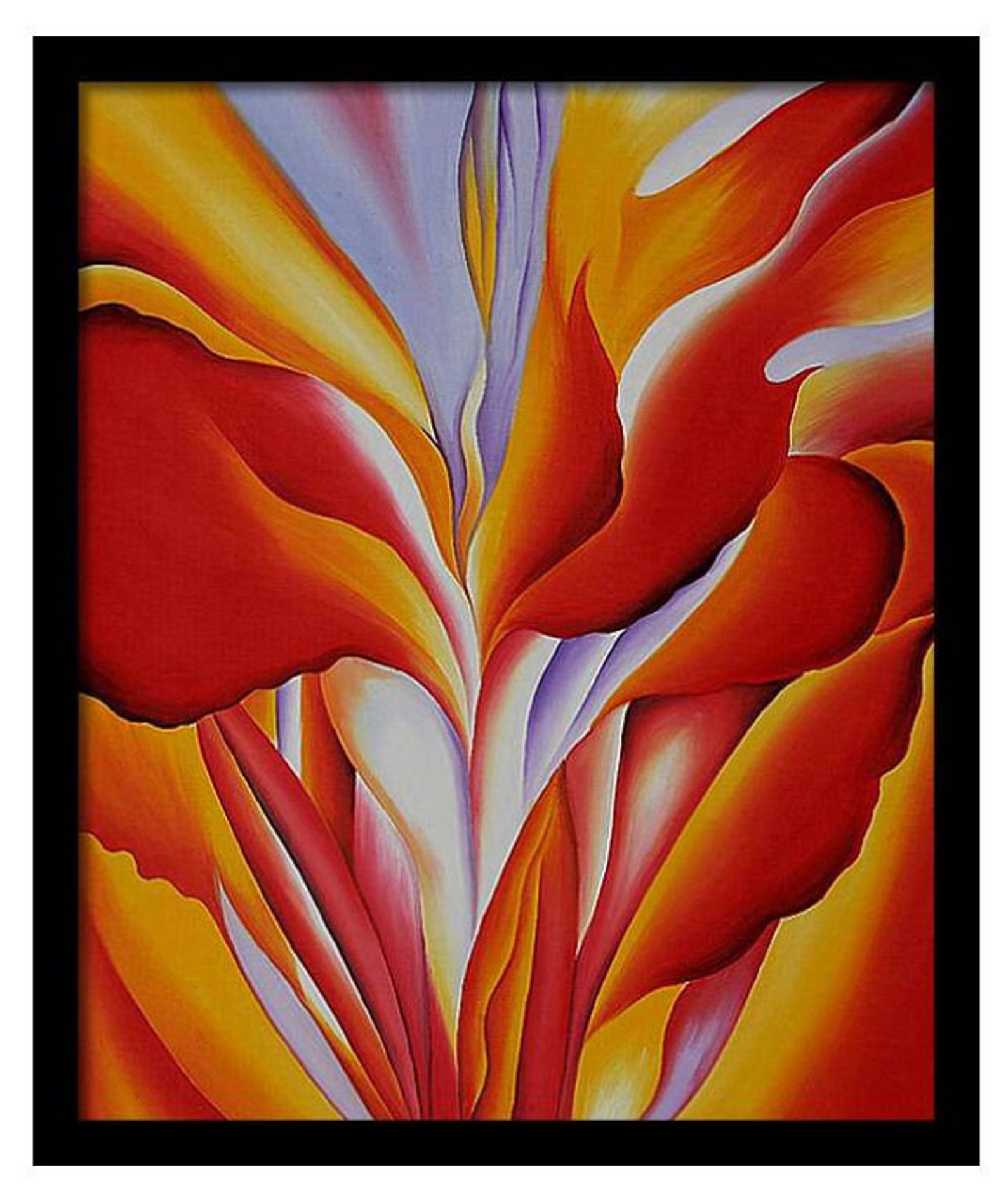 Red Canna by Georgia O'keefe of 1924, a Modernist Painting of an ...