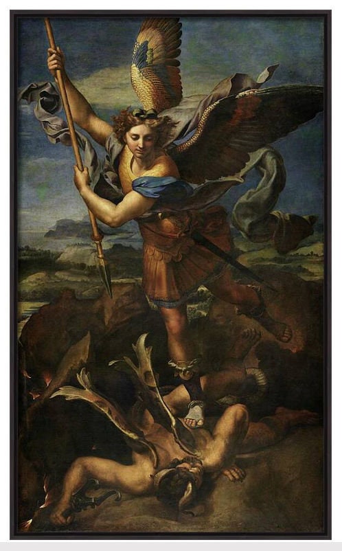 Archangel Michael Defeats Satan by Raphael Created in 1518, a Depiction ...