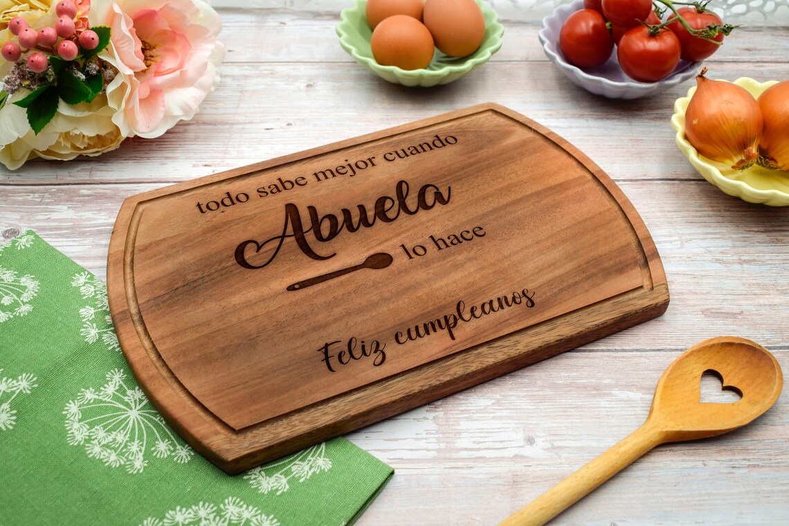 Spanish Cutting Board, Abuela Gift, Abuela Cutting Board, Spanish ...