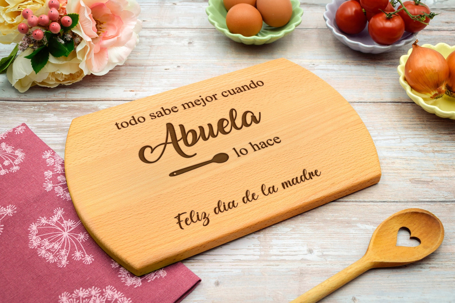 Spanish Cutting Board, Abuela Gift, Abuela Cutting Board, Spanish ...