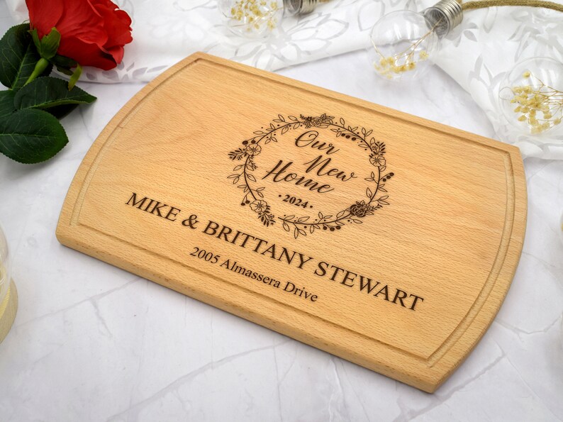 Our First Home Custom Cutting Board - First Home Gift - New Home Gift ...