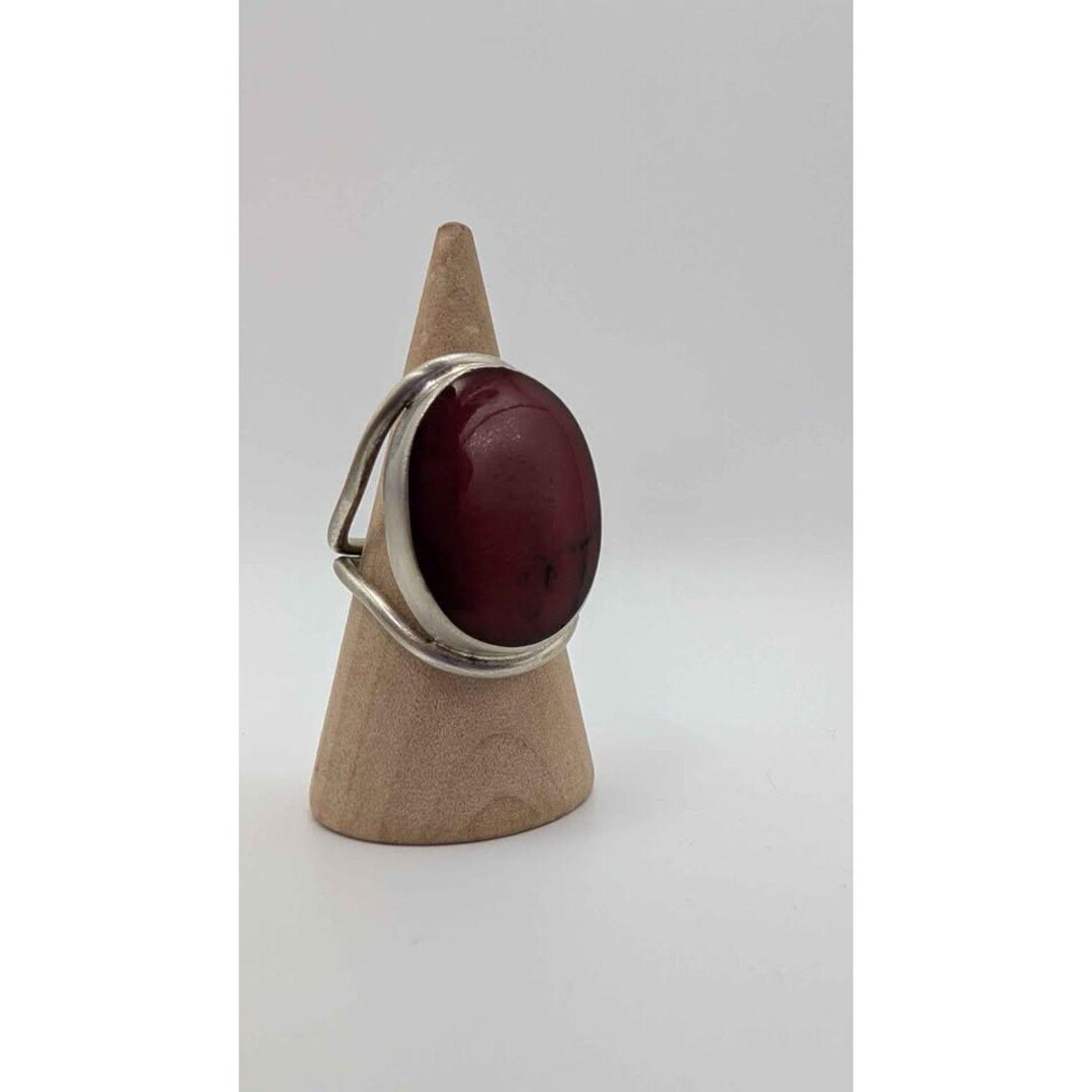 Vintage Taxco Mexico Red Jasper Silver Tone Ring Size 5 1/4 - Etsy